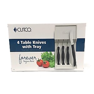 Cutco 4 Table Knives with Tray