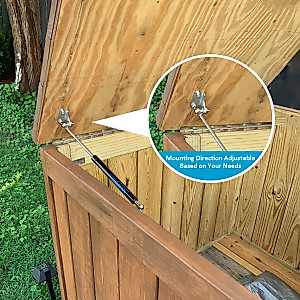 ARANA Gas Struts for Heavy Lid, 23 inch Hrdraulic Door Lift 200 lbs, 23" Heavy Duty Gas Shocks 200 Pounds Gas Spring Support Hinges Fit Muphy Bed RV Bed Trap Cellar Door(Fit 160-220lbs Lid), 2 Pcs