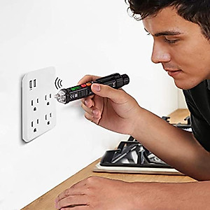 Non-Contact AC Voltage Tester with Adjustable Sensitivity, LCD Display