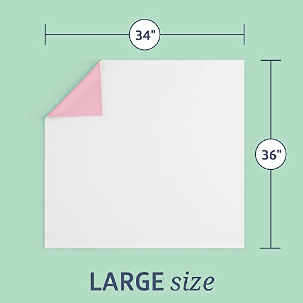 Medline - MDTR1227073A Softnit 300 Washable Underpads, Pack of 4 Large Bed Pads, 34" x 36", For use as incontinence bed pads, reusable pet pads, great for dogs, cats, and bunny