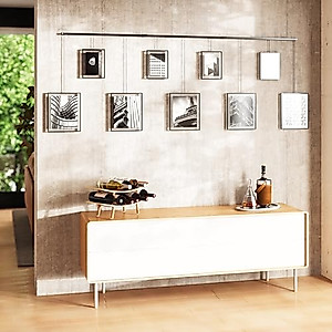 Umbra Exhibit Picture Frame Gallery Set, Adjustable Wall Collage Displays Nine Photos (Four 5x7" and Five 8x10"), Set of 9, Black