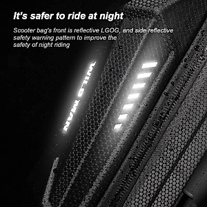 GLDYTIMES EVA Storage Bag Suitable for Electric Scooter Bicycle Trolley Front Suspension Bag Durable can Accommodate Charger Tool for Ninebot Xiaomi Scooter (New Black 3L)