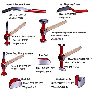 PASBAS 9pc hammer set with hickory handle…