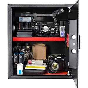 Barska AX12842 Large Biometric Fingerprint Keypad Security Home Safe 1.94 Cubic Ft , Black
