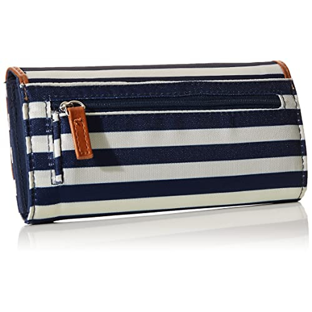 Nautica womens The Perfect Carry All Money Manager Wallet Oraganizer with RFID Blocking Wallet, Indigo/Bone/Sand, One Size US