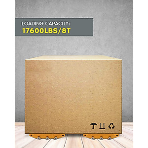 GCCSJ 8T Machinery Skate Dolly,17600lbs Machinery Moving Skate Machinery Mover Skate with 360° Rotation Cap and 6 Steel Rollers, Dolly Machinery Skate for Industrial Moving Equipment