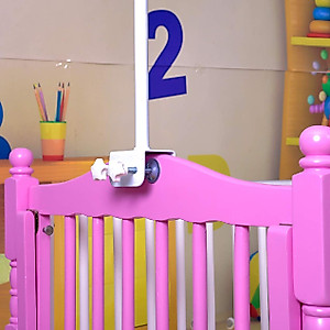 Cdycam Baby Infant Toddler Bed Dome Cots Mosquito Netting Hanging Bed Net Mosquito Bar Frame Palace-Style Crib Bedding Set (White Stand Only)