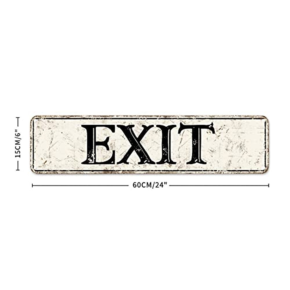 Exit Wall Art Decor Metal Sign Exit Decor Metal Sign Iron Painting Quality Metal Sign Road Street Signs Retro Garage Signs For Men for Front Porch Garden Outdoor 24x6in Birthday Housewarming Gift