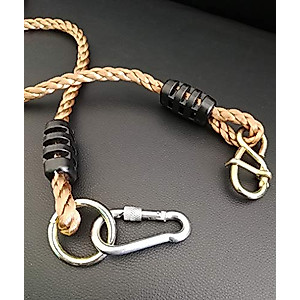 Tree Swing Ropes Hammock Chair Straps Hanging Kit with 2 Carabiners for Replacement, Adjustment or Extension - 6ft & Holds to 600lbs, Perfect for Children Swing, Outdoor Hammock and Hanging Chair