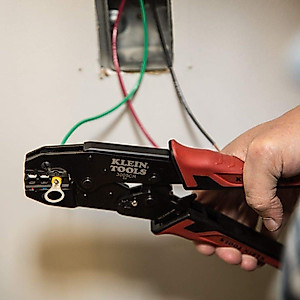 Klein Tools 3005CR Wire Crimper Tool, Ratcheting Insulated Terminal Crimper for 10 to 22 AWG Wire