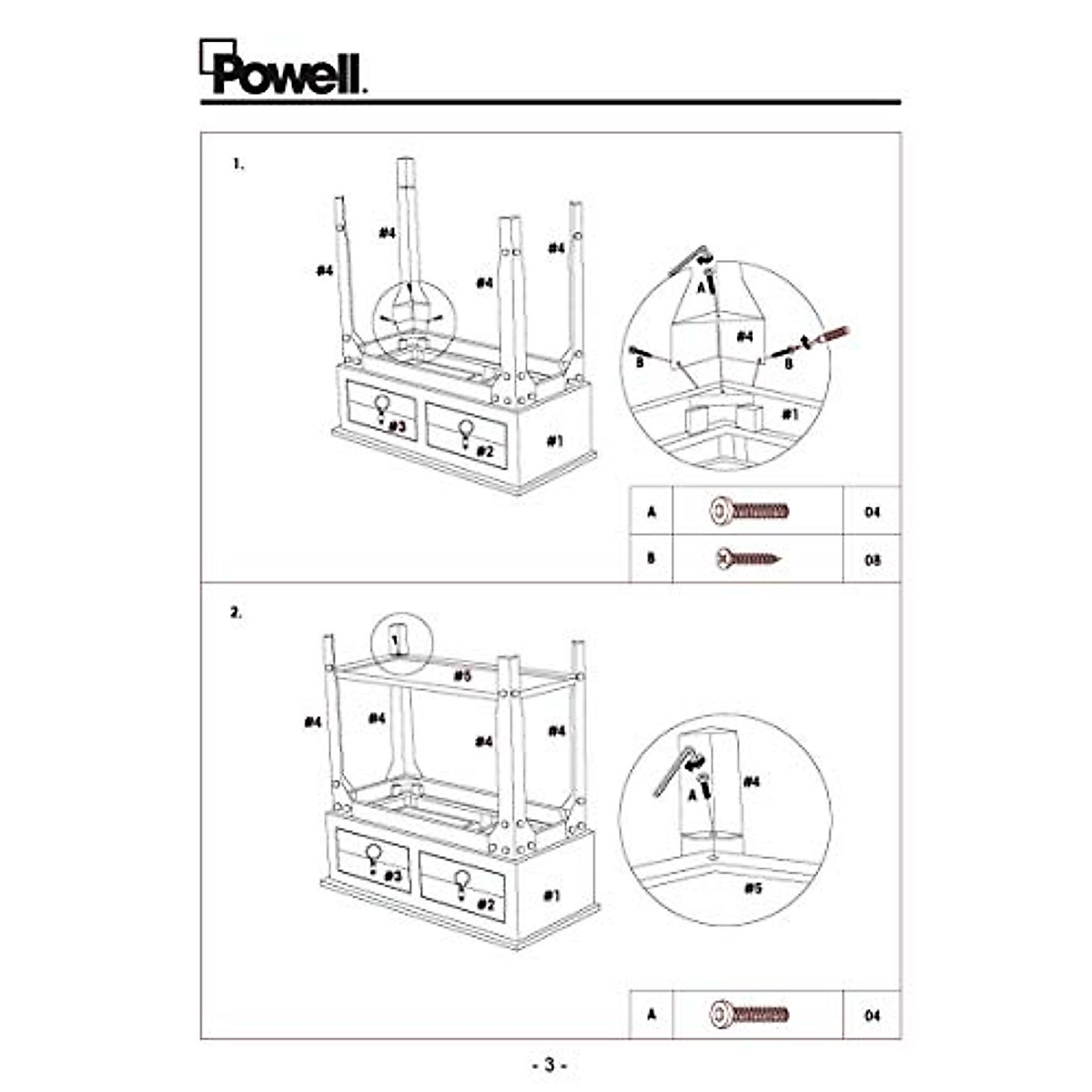 Powell Furniture Calypso Small Hall Console