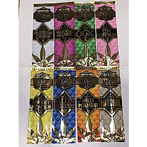 Billionaire Hemp Wraps Variety Pack (16 Wraps) 8 Packs one Each Flavor; OGK Natural Ballin' Blueberry Milli Mango Majestic Grape Sweet Stacks Pink Lemonade Russian Cream