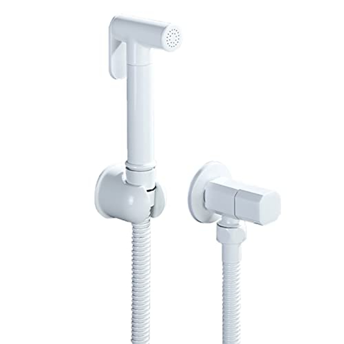 ZLOCYIVHE Bidet Shower Sprayer Head Toilet Handheld Bidet Sprayer Toilet Spray Gun Set with Hose White Brass Cold Water Handheld Toilet Bidet Sprayer Set Kit