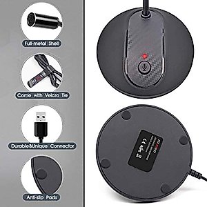 JOUNIVO USB Microphone, Computer PC Microphone with Mute Button for Streaming, Podcasting, Vocal Recording; Gaming Mic for Laptop Mac or Windows