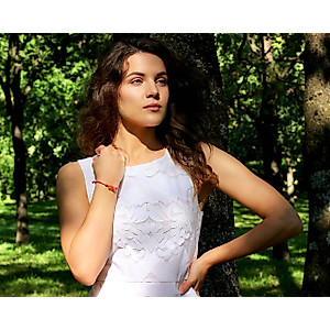 Unisex Bracelet with Unpolished Baltic Amber Stone, Handmade Gemstone Jewelry, Adjustable, wrist size 5.9-8.7 in