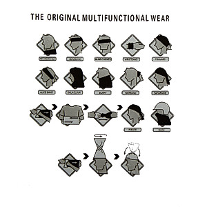 Pack of 5 Black Ski Face Mask Men Sun Balaclava Dust Proof for Outdoor Riding Fishing Headgear