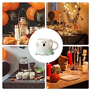 2024 NEW Spooky Ghost Mug, Halloween Coffee Mug, Cute Ghost-Coffee Mug, Ceramic Ghost Shaped Coffee Cup With Handle And Spoon, Fall Home Decor