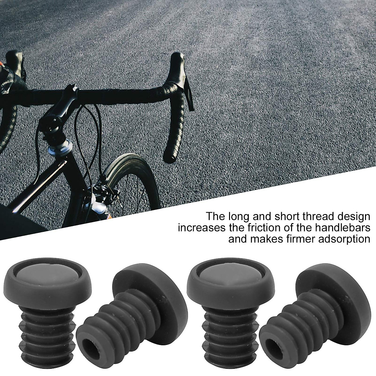 Keenso 22.2mm Bicycle Handlebar End Plugs, Mountain Bike Handlebar Grips Bar End Plugs for Handlebar
