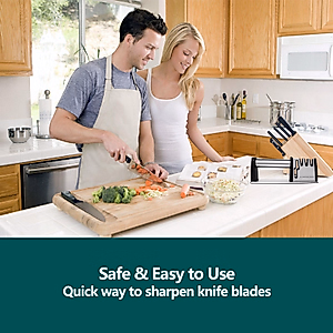 Knife Sharpeners,4 in 1 Kitchen Knife and Scissors Sharpener,Grind and Polish Knife Accessories,Manual Knife Sharpener for Ceramic and Steel Knives,Scissors,Outdoor Knives.