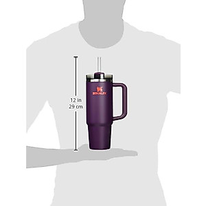Stanley Quencher H2.0 Tumbler with Handle and Straw 30 oz | Flowstate 3-Position Lid | Cup Holder Compatible for Travel | Insulated Stainless Steel Cup | BPA-Free | Plum