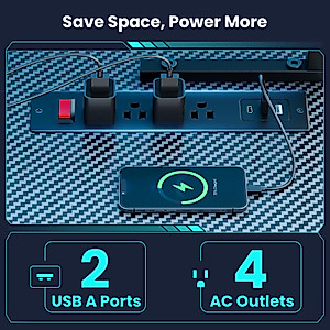 DOMICON 52 Inch L Shaped Gaming Desk with DIY Pegboard, Computer Desk with Monitor Stand, Power Outlets & LED Lights, Reversible Office Desk