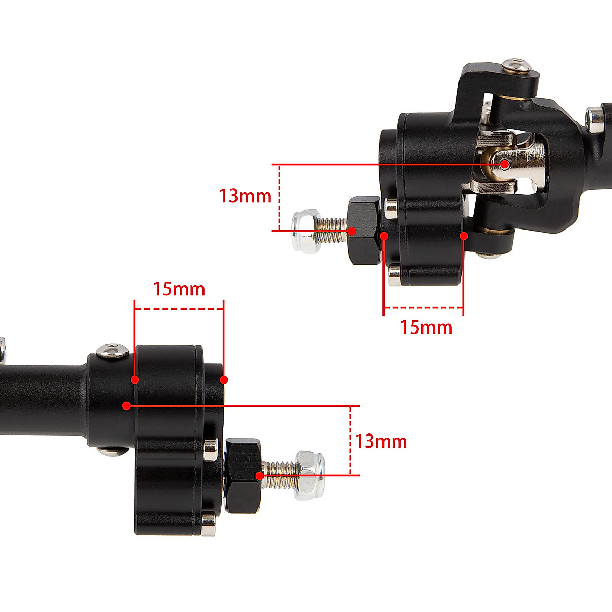 DKKY SCX10 Axles Front and Rear Axle Set, RC Crawler Axles for 1/10 RC Crawler Axial SCX10 & SCX10 II 90046 90047 D90 D110 RC Upgrades Accessories Part