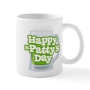 CafePress St Patty's Green Beer Ceramic Coffee Mug, Tea Cup 11 oz