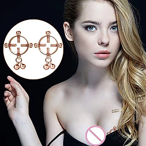 2Pcs Nipple Rings For Women Nipple Shield Rings Adjustable Pressure Nipple Rings Stainless Steel Nipple Shield Rings Bar Nipple Rings Body Nipple Jewelry Non-Piercing (silver)