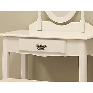 Frenchi Home Furnishing Vanity Set with Stool and Mirror