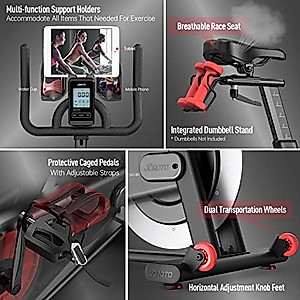 JOROTO Stationary Bikes for Home - X4S Bluetooth Exercise Bike with Readable Magnetic Resistance, 330 Pounds Capacity, 44 Days Kinomap Menmbership