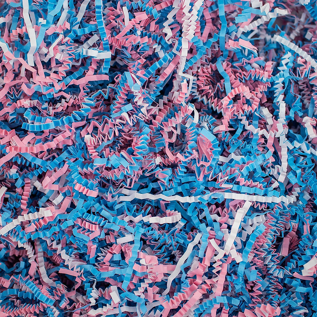 MagicWater Supply Crinkle Cut Paper Shred Filler (4 oz) for Gift Wrapping & Basket Filling - Light Pink