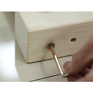 10-Pack M8 x 130mm Hex Drive Socket Cap Furniture Bed Bolt, Bunk Bed Screws and Nuts, binifiMux Thread 77mm, M8x15mm Barrel Nuts, Zinc Plated, Long Thread for Bed Frame