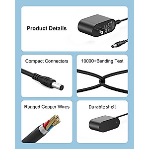 Replacment for Schwinn Power Adapter Compatible with Schwinn 230 270 470 430 420 240 220 130 A10 A20 A40 Bike Exercise Elliptical Recumbent Upright Trainer Power Cord 9V AC Adapter 6.5FT