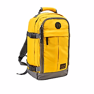 Cabin Max Metz Stowaway 20L Travel Bag 16x10x8 (40x25x20cm) - Mini Backpack/Weekender Bag Ideal Underseat Carry on Luggage (Vintage Yellow)
