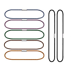 Mini Skater 7 Random Color Notebook Elastic Spring Bands Connecting Insert Refill Replacement Strap Bands Accessories for Travel Journal, 7Pcs
