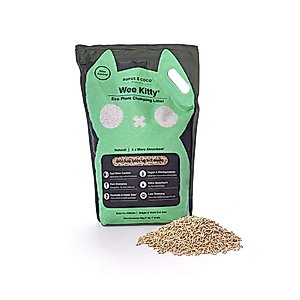 Rufus & Coco Wee Kitty Eco Plant Tofu Cat Litter | Natural Flushable Clumping Cat Litter | Low Tracking Biodegradable Soy Pellets | Super Absorbent Soy Bean Fibres 8.8 lbs