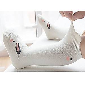 Baby Toddler Knee High Non Skid Socks with Grips for Girls and Boys 8 Pairs (6-24 Months)