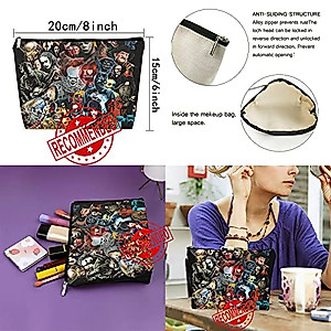 OIPMKNVU Horror Movie Backpack, Multi-Function Travel Laptop Backpack, Business Daypack Bag, Adjustable Shoulder Strap Bookbag 17"