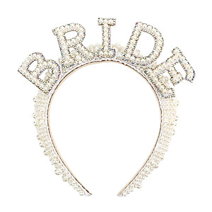 Casoty Pearl Bride Headband Material, One Size Fit All, Wide Applications, Women's Hairband, Bridal Shower, Wedding, Engagement Parties Gift