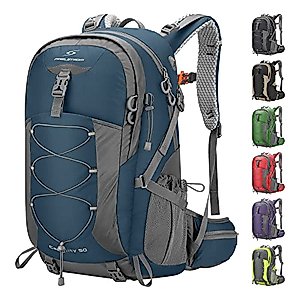 Maelstrom Hiking Backpack,Camping Backpack,50L Waterproof Hiking Daypack with Rain Cover,Lightweight Travel Backpack,Blue