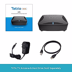 Tablo Dual LITE [TDNS2B-02-CN] Over-The-Air [OTA] Digital Video Recorder [DVR] - with WiFi, Live TV Streaming, Black