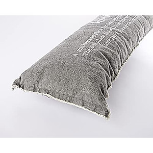Mud Pie Home Definition Lumbar Decorative Accent Pillow, One Size (Pack of 1), Gray