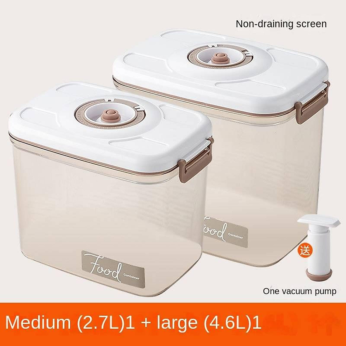 EsaSam Vacuum crisper electric suction sealed tank multigrain storage tank kitchen refrigerator drain food storage box