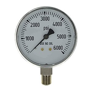 Miller GA066-07 Gauge, 2.5 In SST Chrome, 6000 PSI