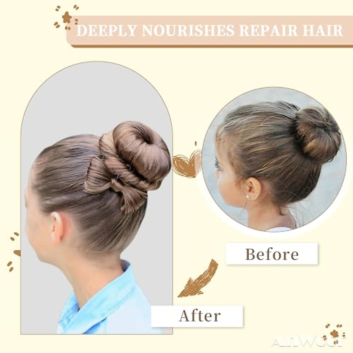 AnWoor Hair Wax Stick, Wax Stick for Hair Flyaways Kids & Women Hair Accessories for Women Girls Hair Bun Maker for Kids Hair Slick Stick Baby Hair Gel Stick Kids Hair Products Hair Smoothing Stick