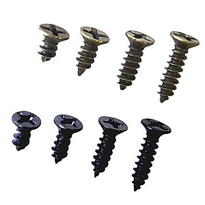 Mini Skater 800PCS #3 Small Cross Flat Head Tapping Screws Black Oxide Wood Screws Kit and Assortment ! (Black and Bronze)