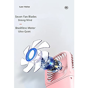 Mini Fan, Portable USB Rechargeable Handheld Fan, Portable Fan Has Three Gears Of Wind Speed, Folding Mobile Phone Bracket. 3000mAh Power Supply Provides Emergency Charging For The Device ( Green )