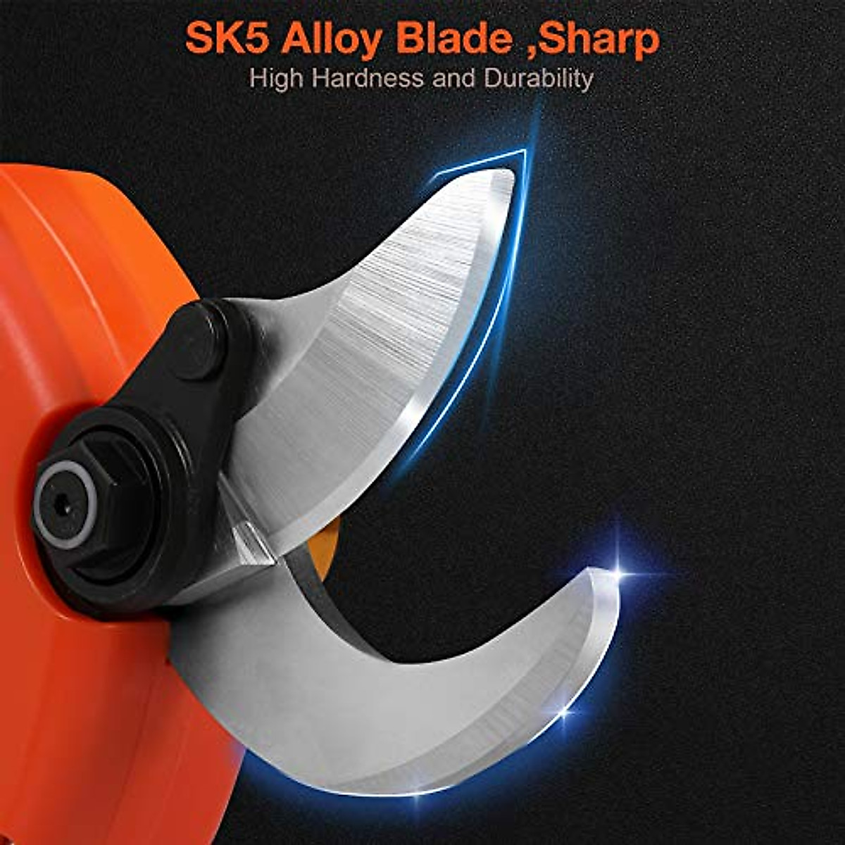 OUPINLH Electric Pruning Shears with 2 Pcs 21V Compact Battery 2000mAh 1.2 Inch(30mm) Cutting Diameter Cordless Battery Powered Pruner for Garden Branch 6-8 Working Hours