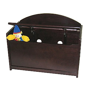 Lipper International Child's Toy Chest, 33.25" W x 17.75" D x 24.5" H, Espresso Finish
