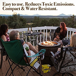 Fire Starter for Indoor and Outdoor Use - Quick Ignition Fire Logs for BBQ, Fireplace, Fire Pit and Campfires (12 Pack)